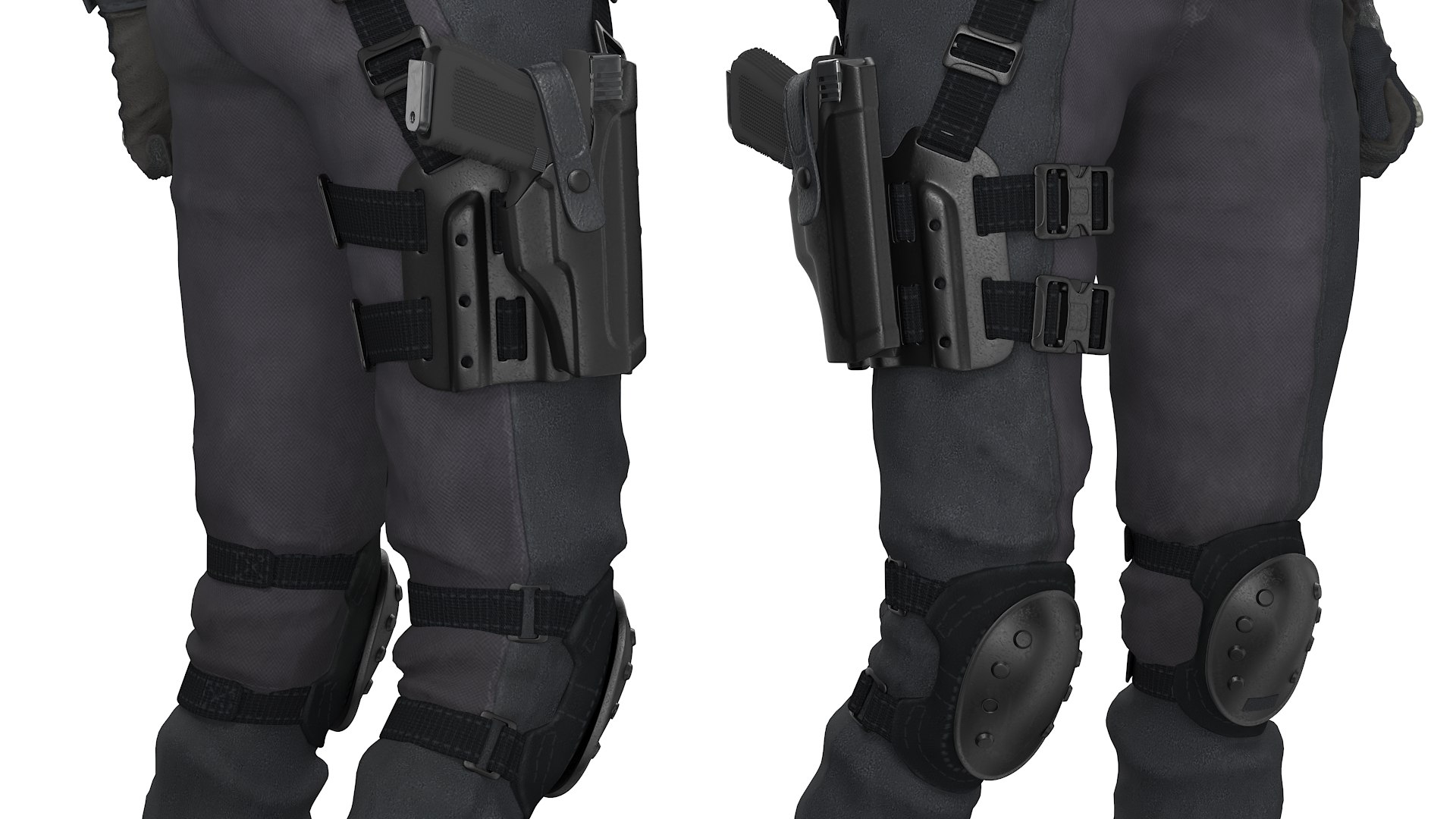 Robber Surrendering To Police Officer 3D Model - TurboSquid 2341190