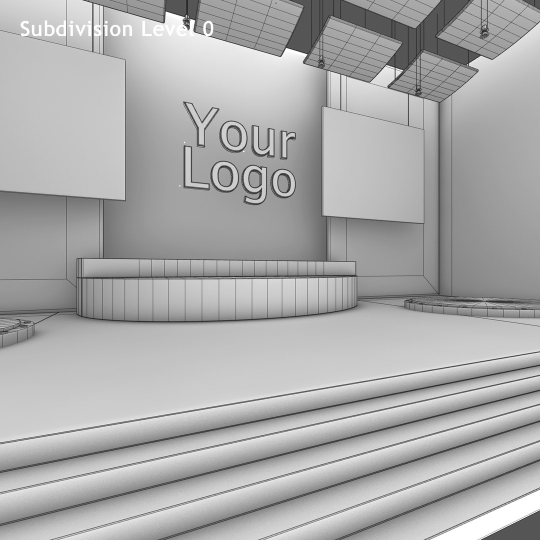 Talkshow Stage 3d Model