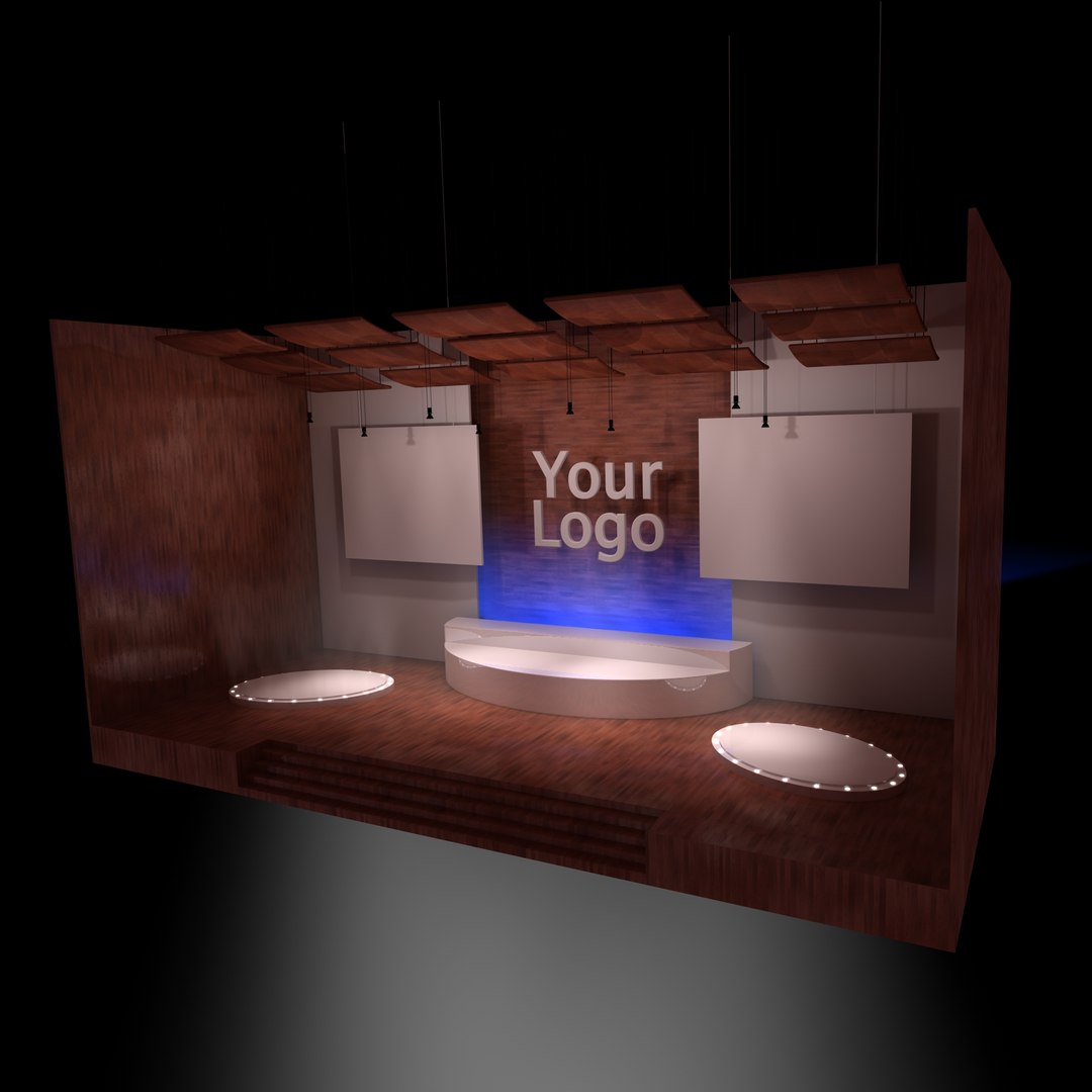 talkshow stage 3d model