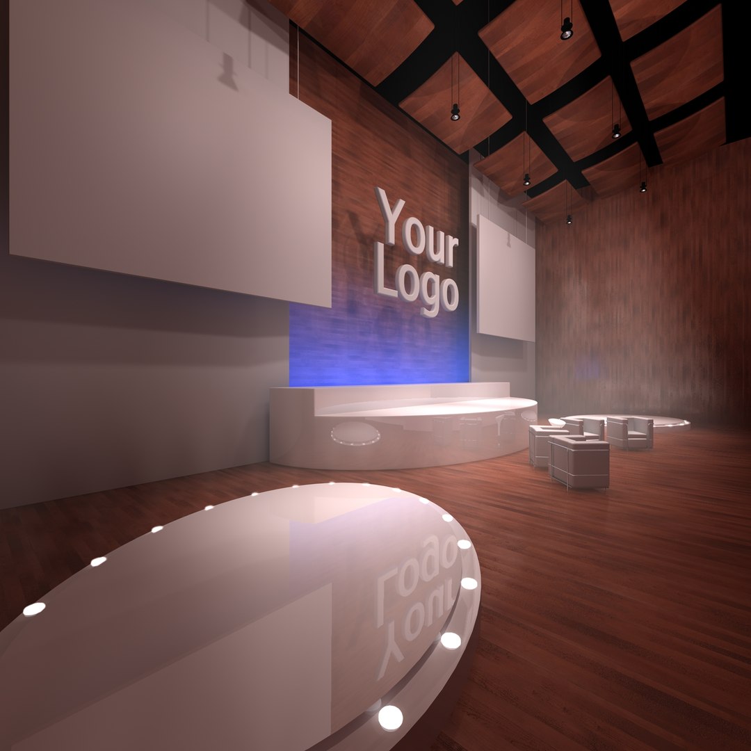 Talkshow Stage 3d Model