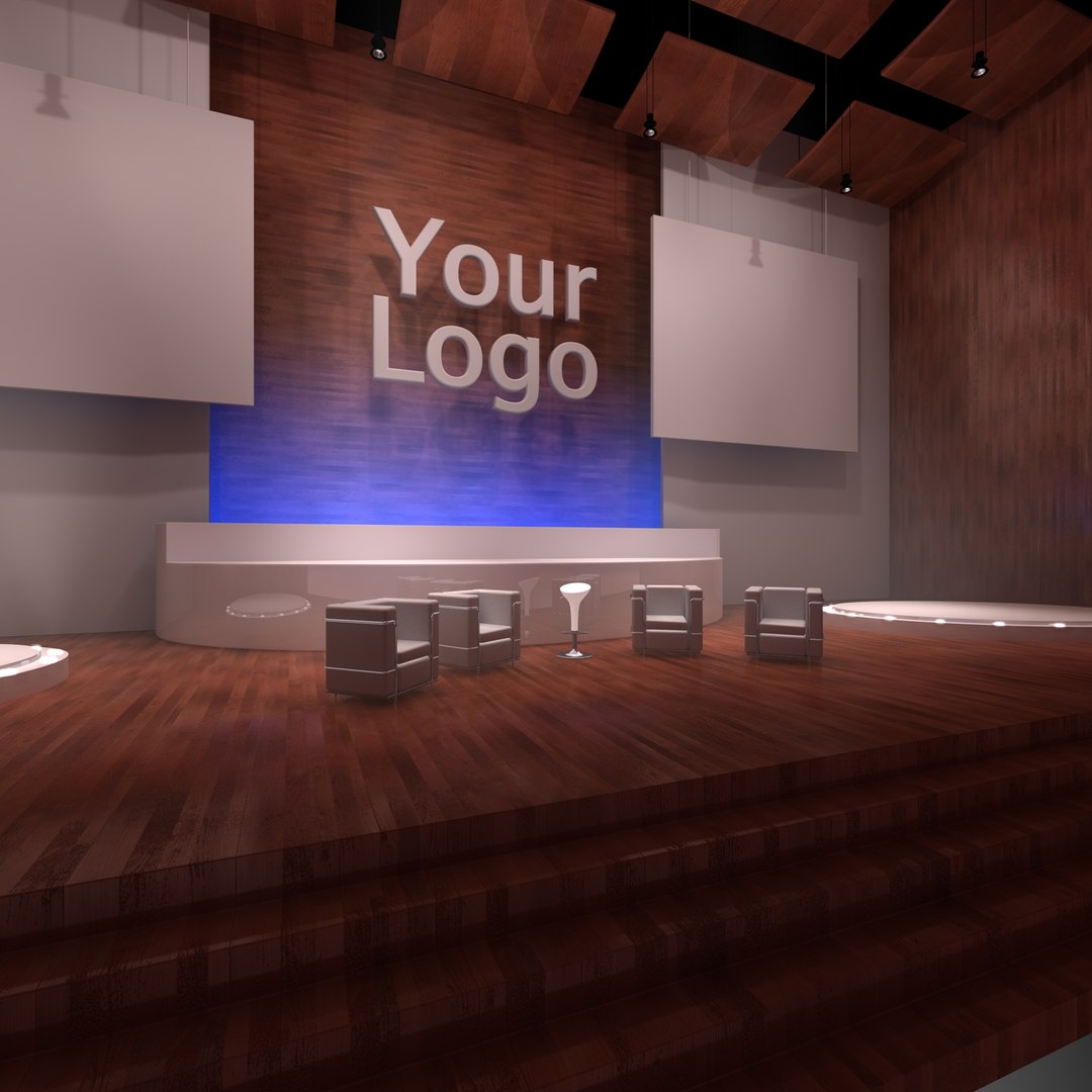 Talkshow Stage 3d Model
