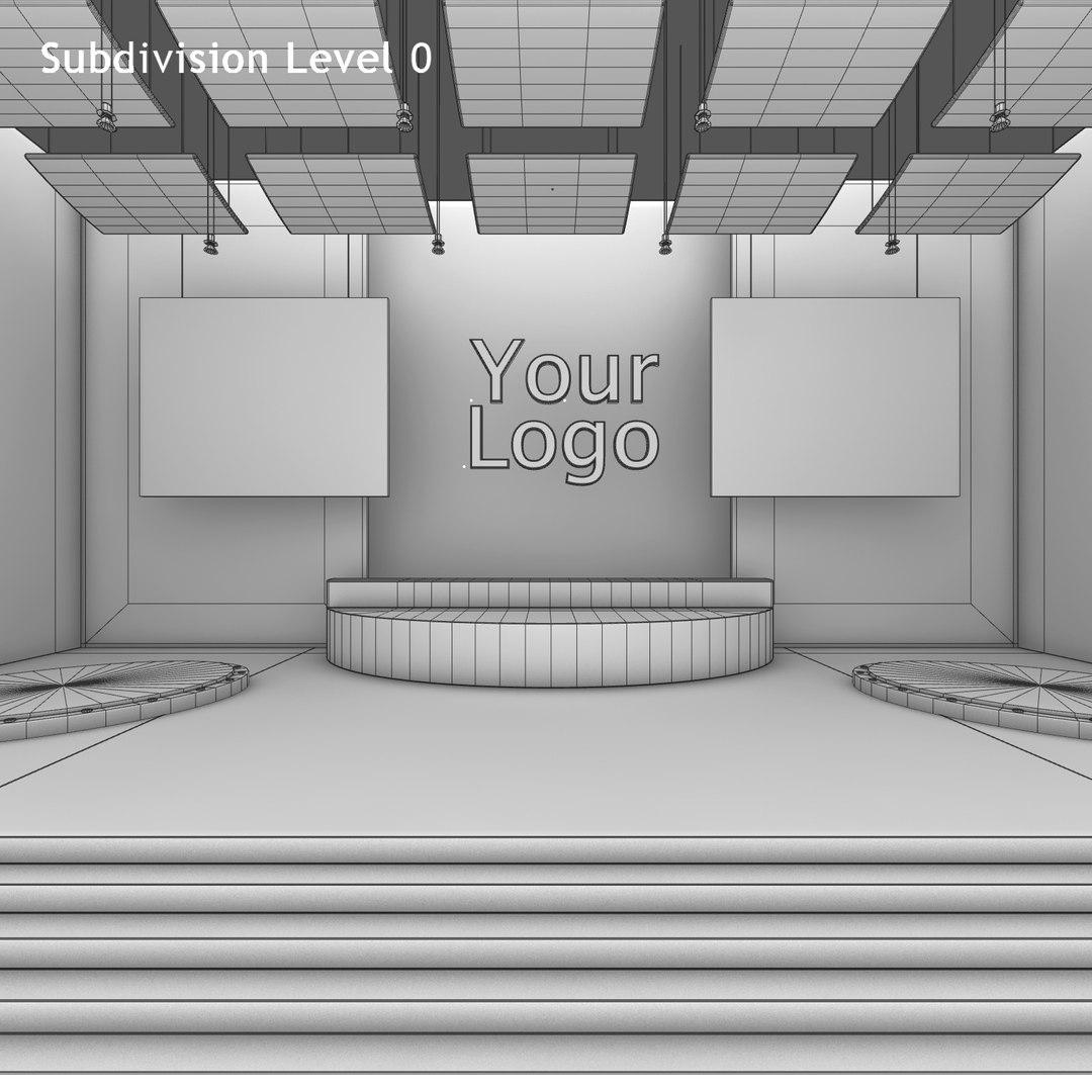 Talkshow Stage 3d Model