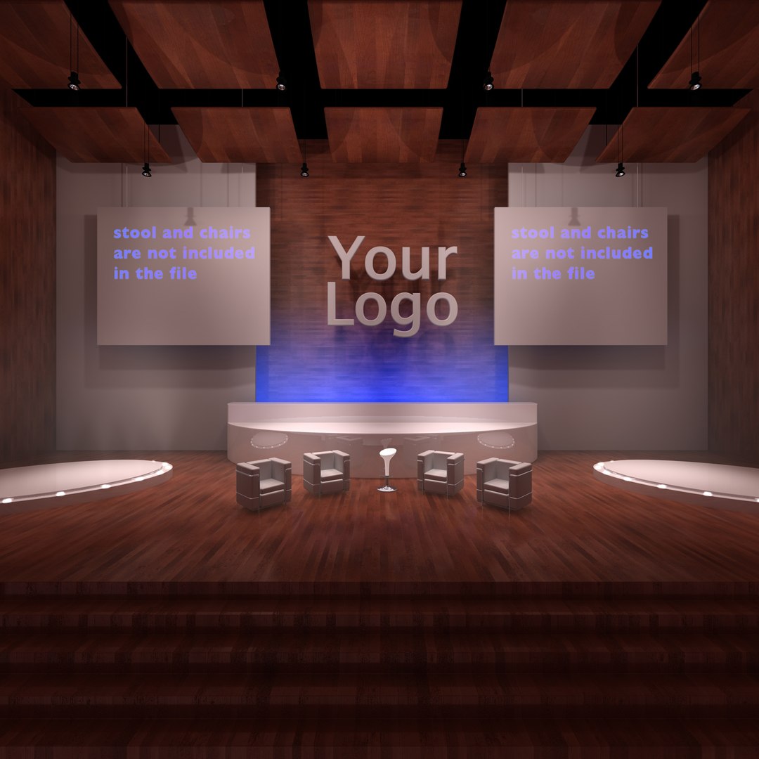 Talkshow Stage 3d Model