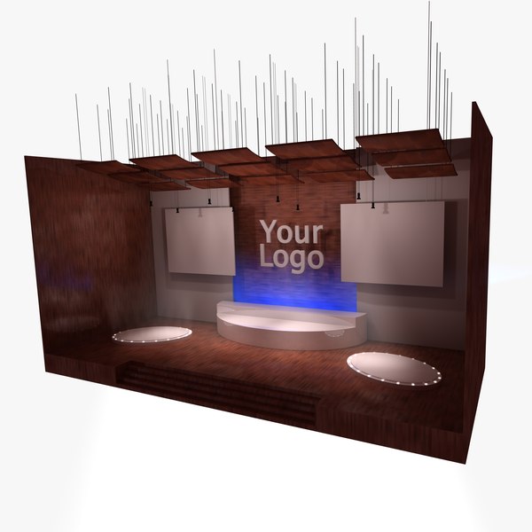 talkshow stage 3d model