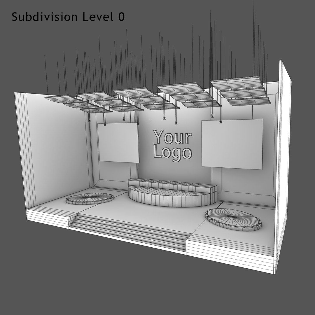 talkshow stage 3d model