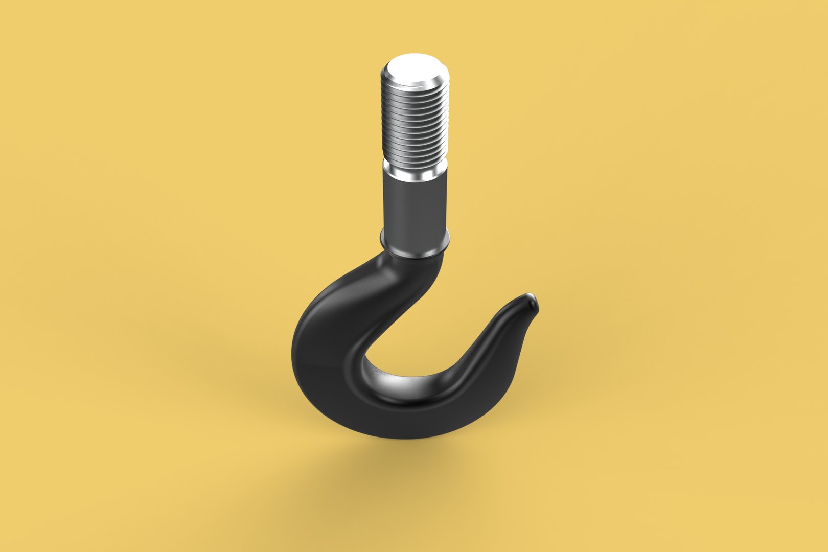 CAST IRON HOOK FORGED SINGLE LIFTING CRANE HOOKS HOIST WINCH TON 3D ...