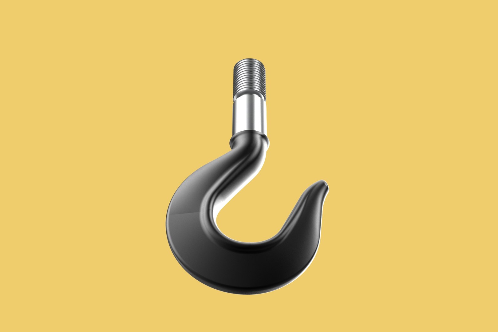 CAST IRON HOOK FORGED SINGLE LIFTING CRANE HOOKS HOIST WINCH TON 3D ...