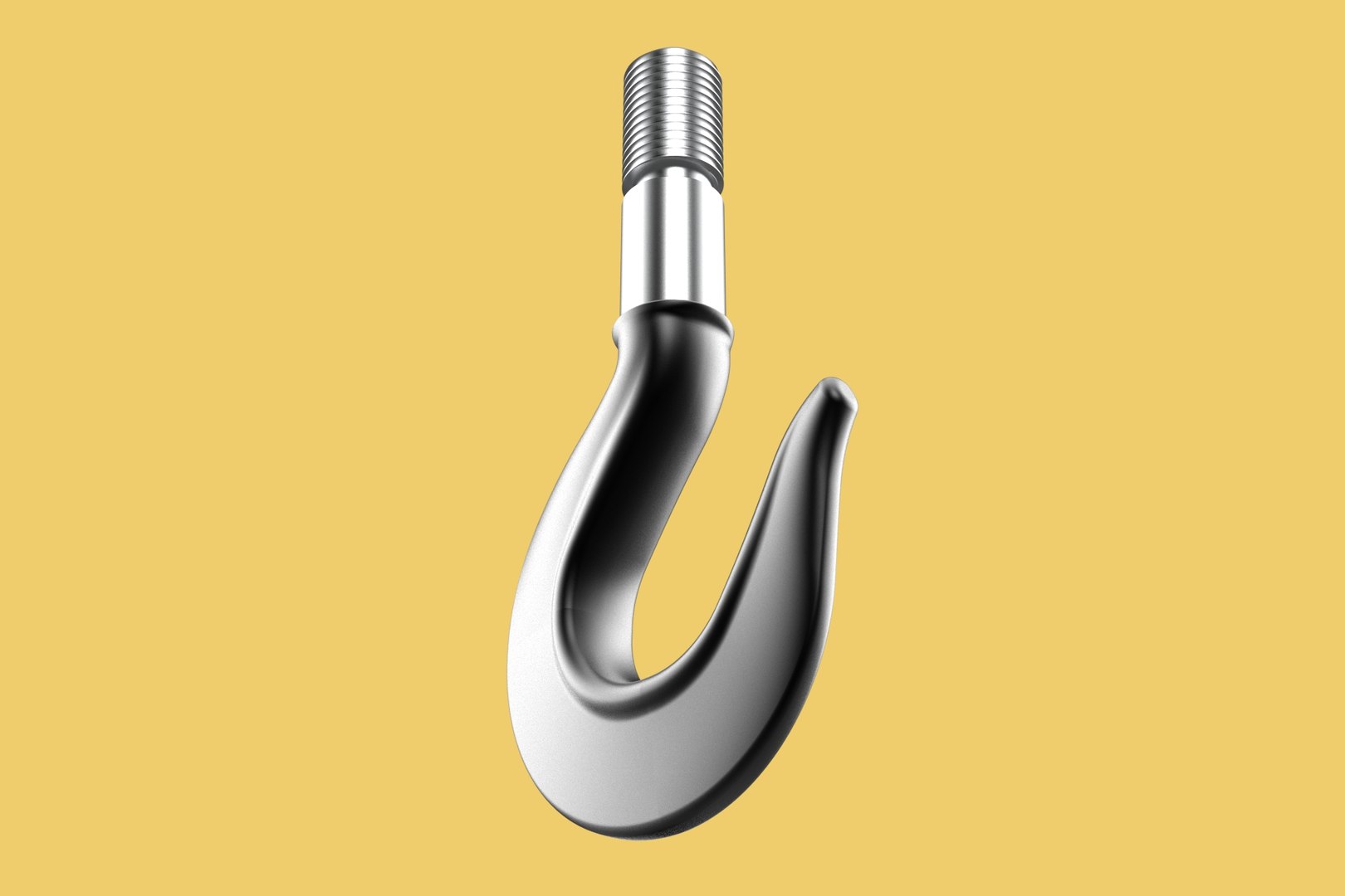 CAST IRON HOOK FORGED SINGLE LIFTING CRANE HOOKS HOIST WINCH TON 3D ...