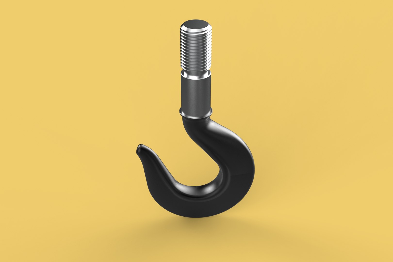 CAST IRON HOOK FORGED SINGLE LIFTING CRANE HOOKS HOIST WINCH TON 3D ...