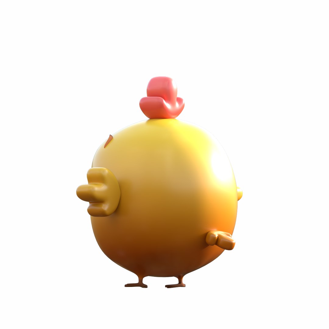 3D Cartoon Small Bird Chick Model - TurboSquid 2207963