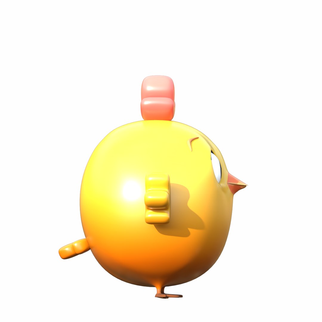 3D Cartoon Small Bird Chick Model - TurboSquid 2207963