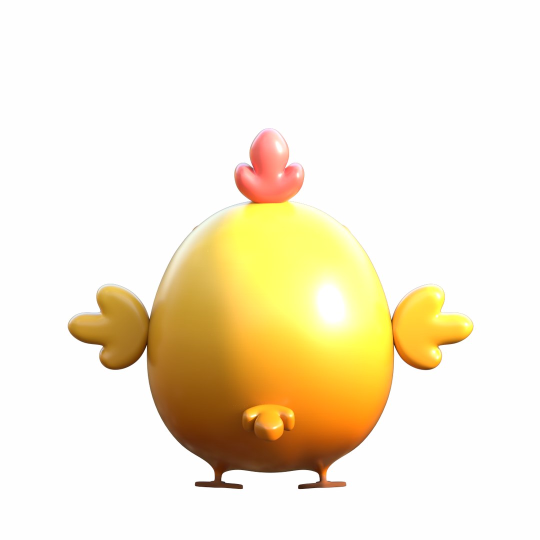 3D Cartoon Small Bird Chick Model - TurboSquid 2207963