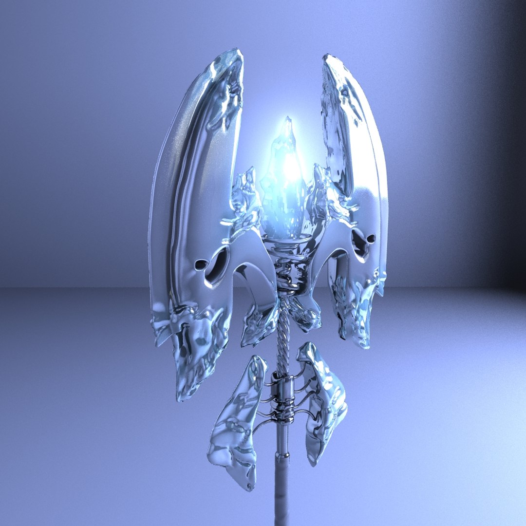 3d Model Of Magical Ice Axe