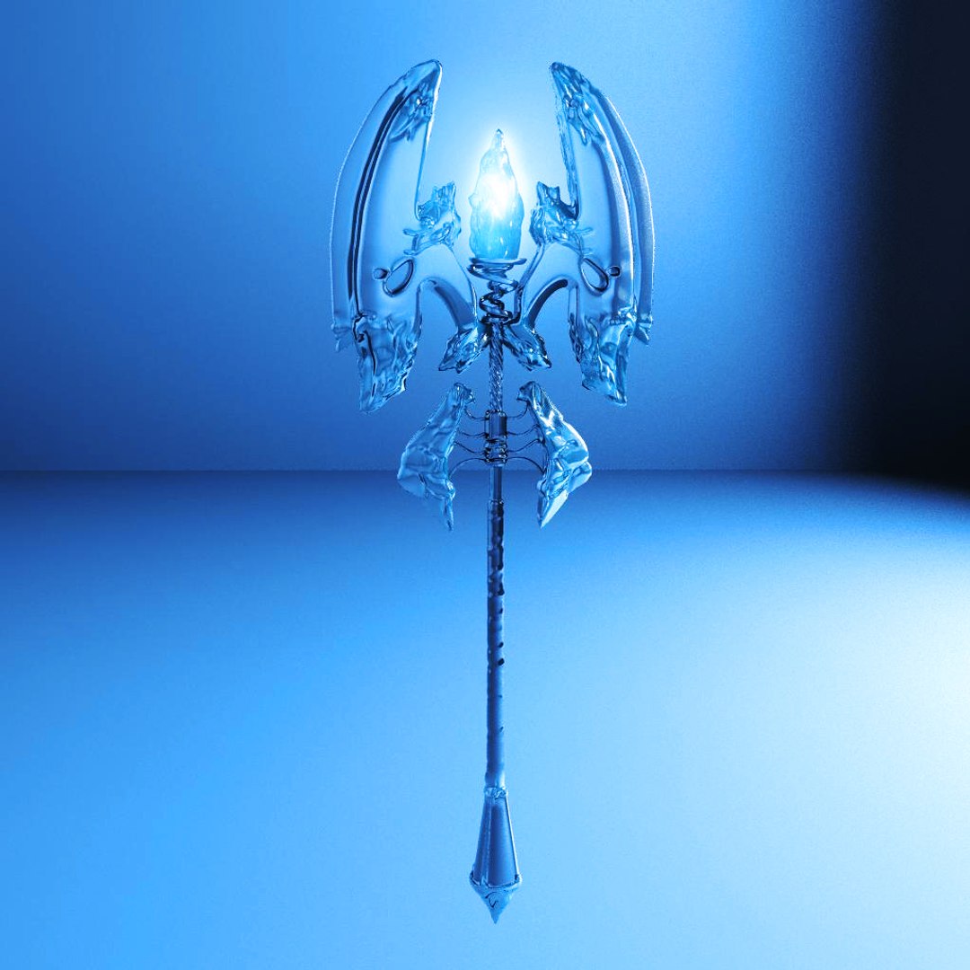 3d Model Of Magical Ice Axe