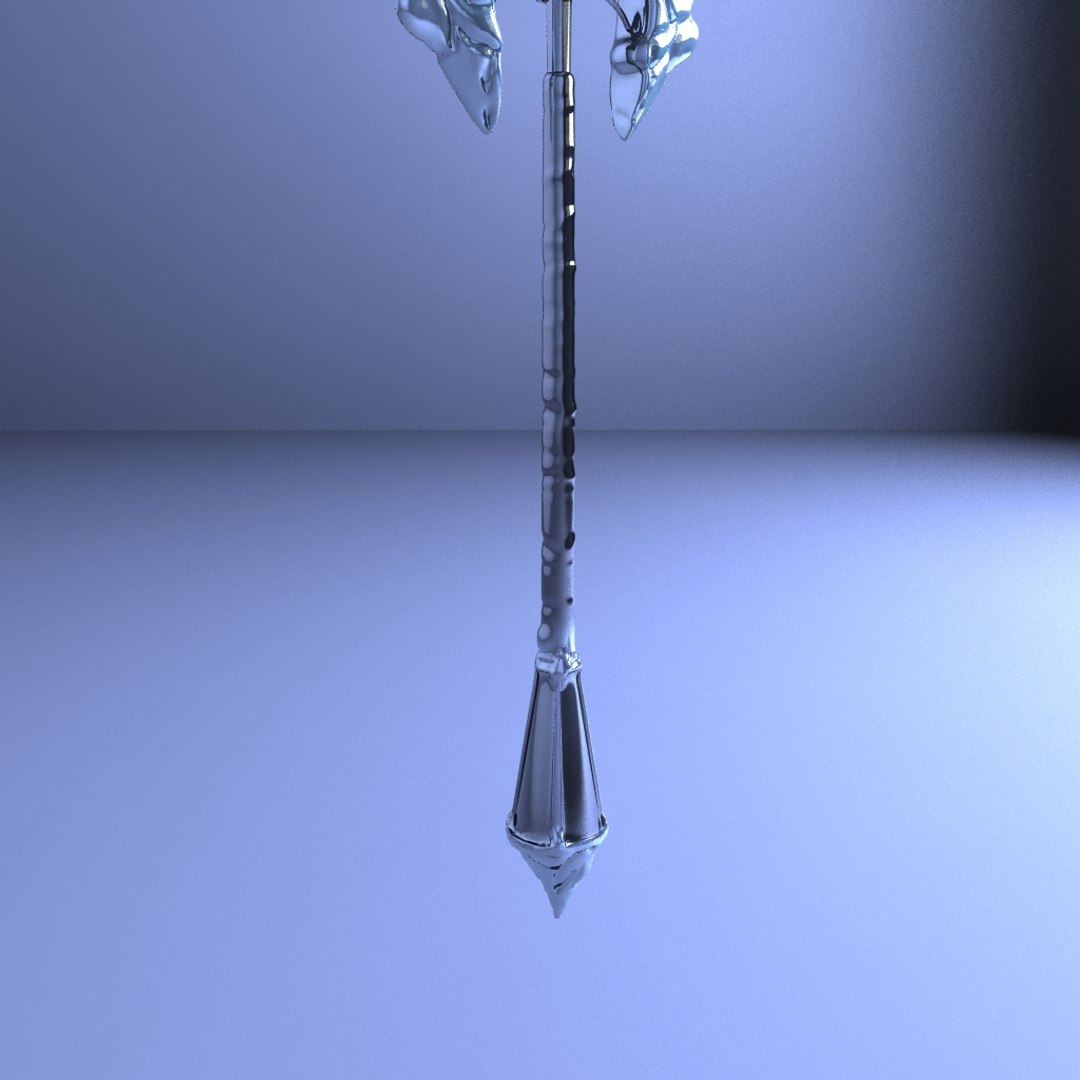 3d Model Of Magical Ice Axe