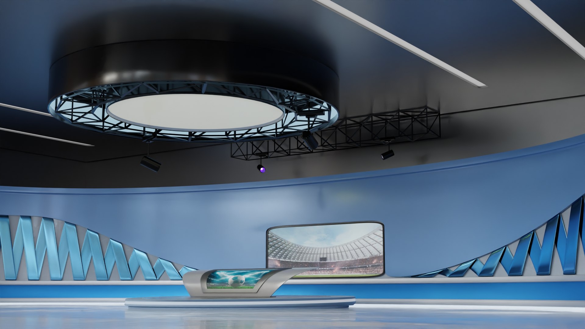 3D Sport News Studio Model - TurboSquid 2094463