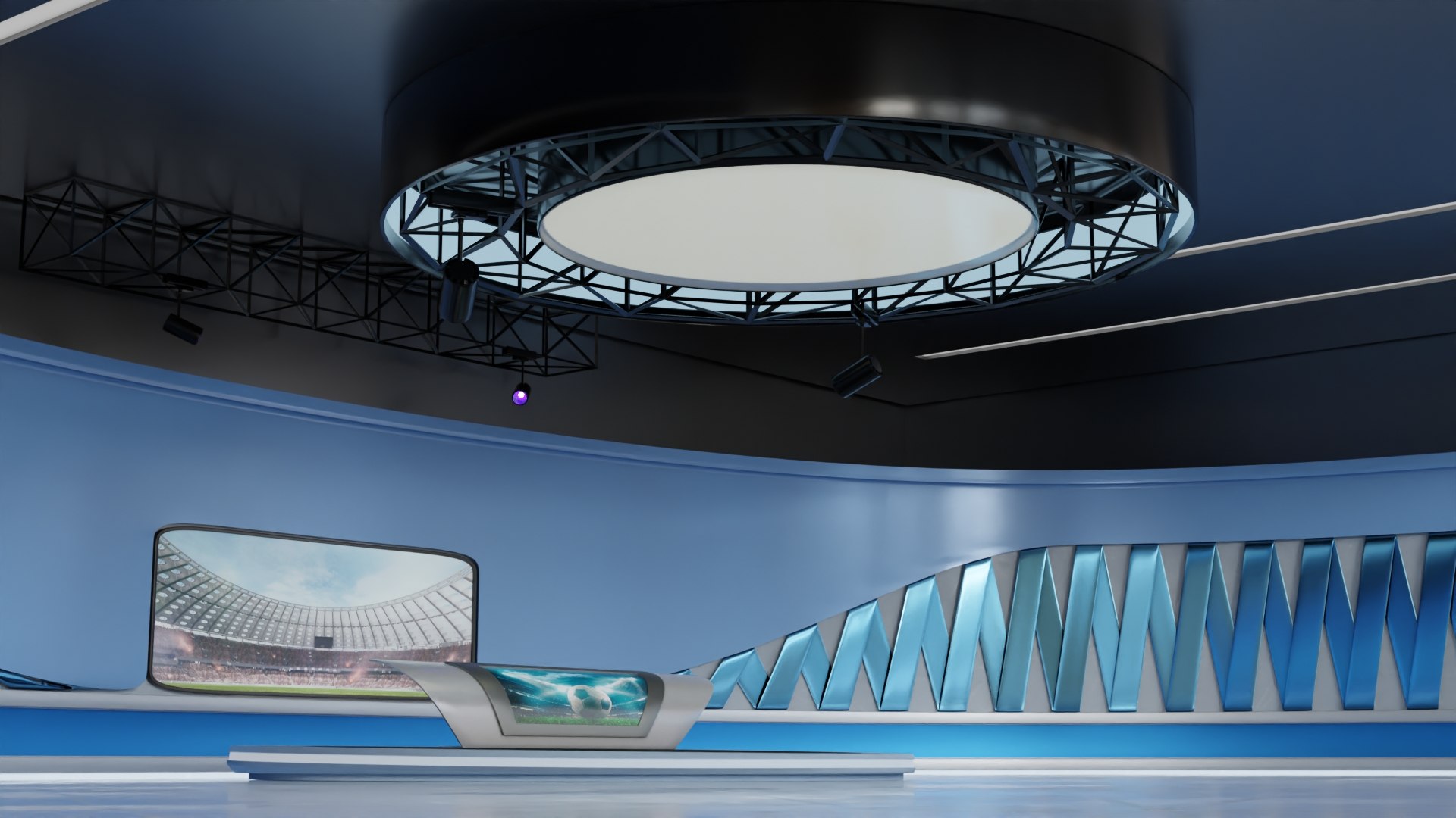 3D Sport News Studio Model - TurboSquid 2094463