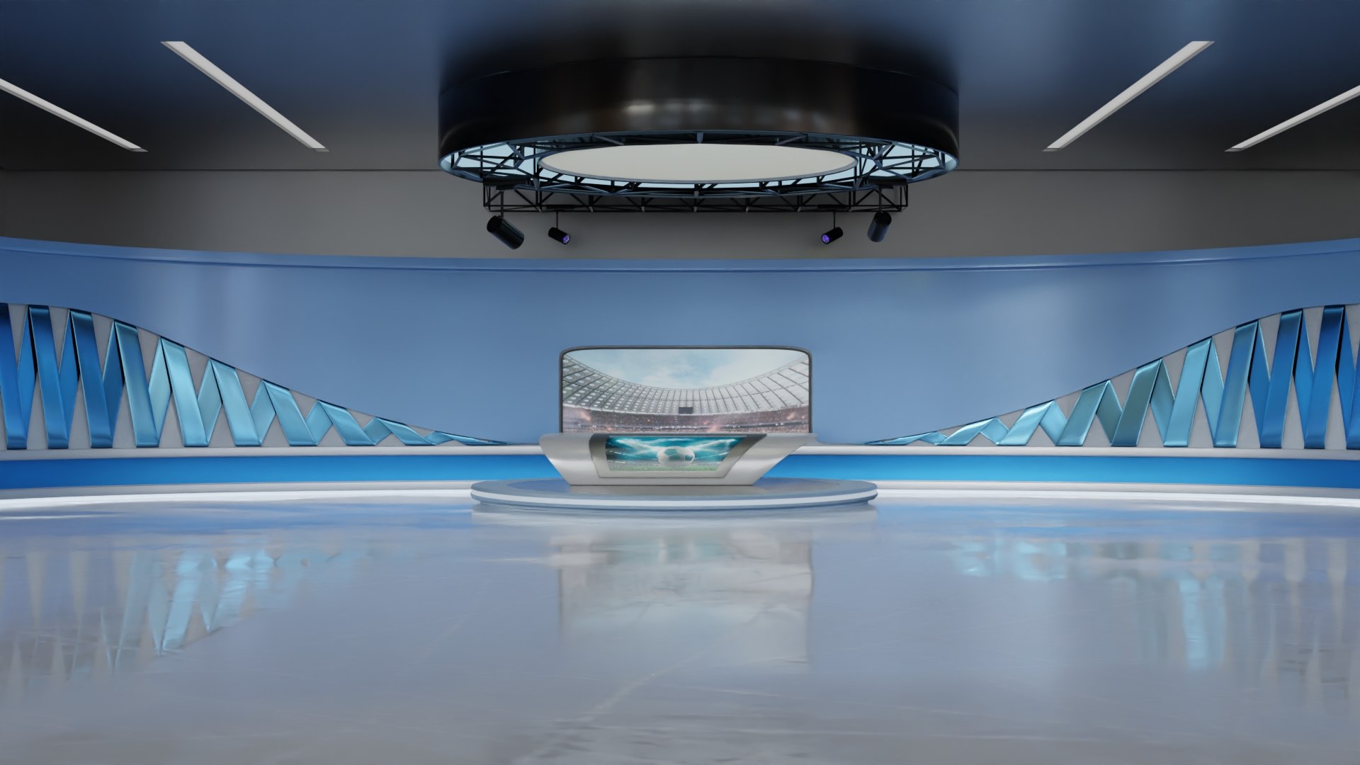 3D Sport News Studio Model - TurboSquid 2094463