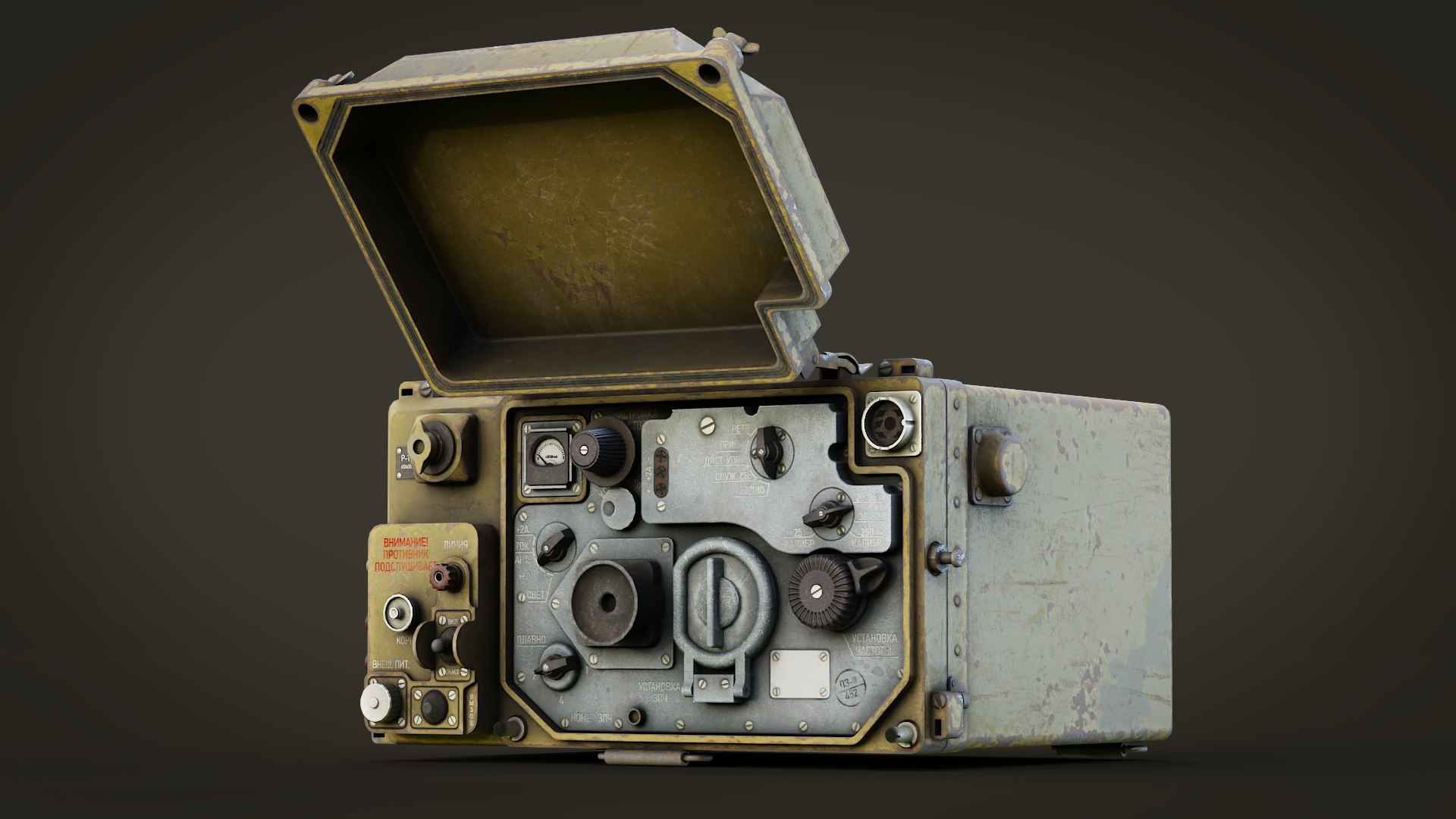 R-107 Radiostation Rigged GameReady LODs 3D model - TurboSquid 1790109