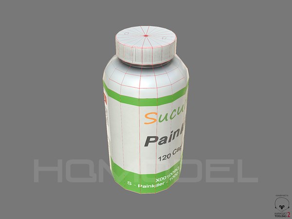 3d pain pills pbr model