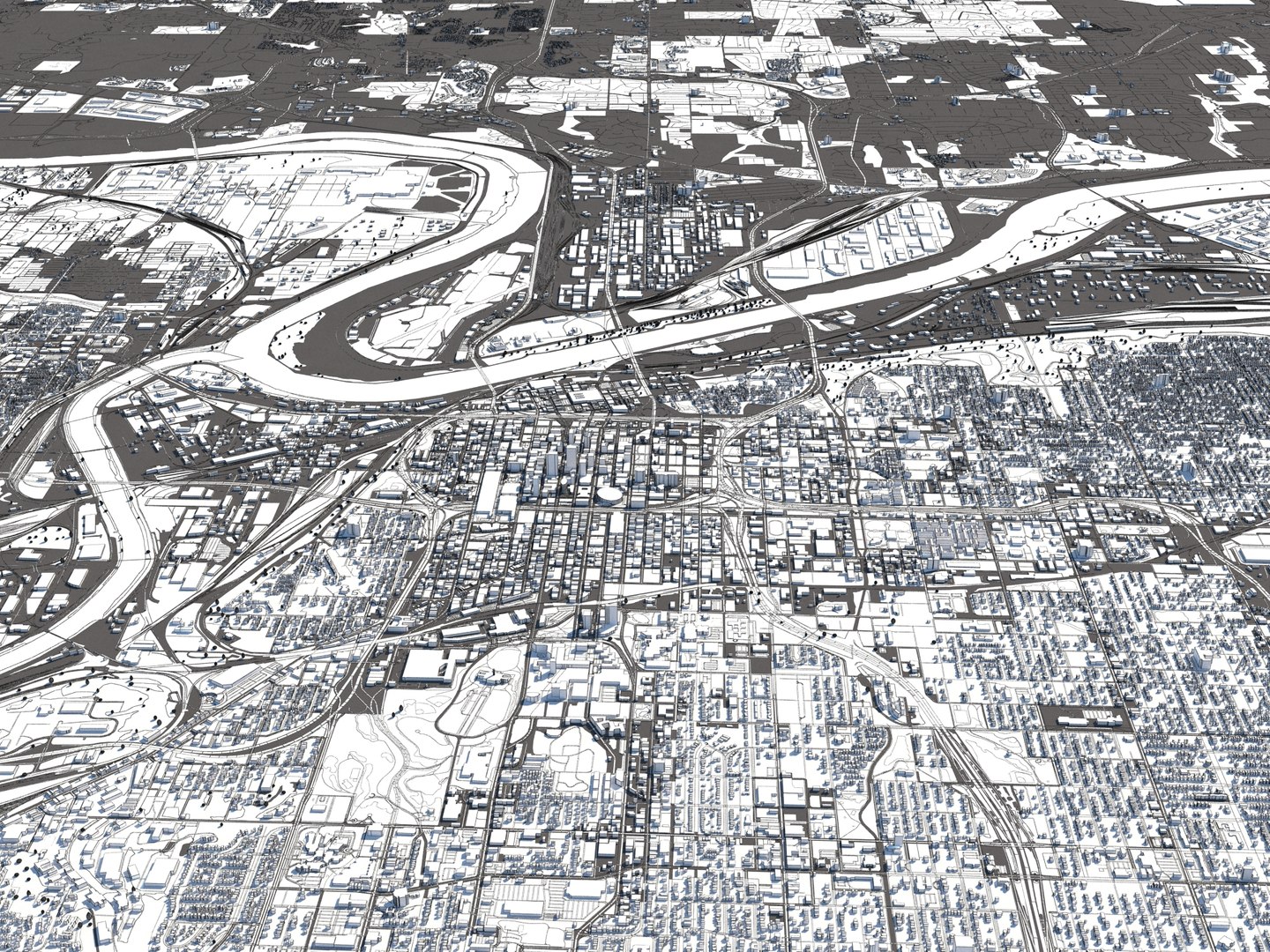 3D buildings houses maps model - TurboSquid 1443970