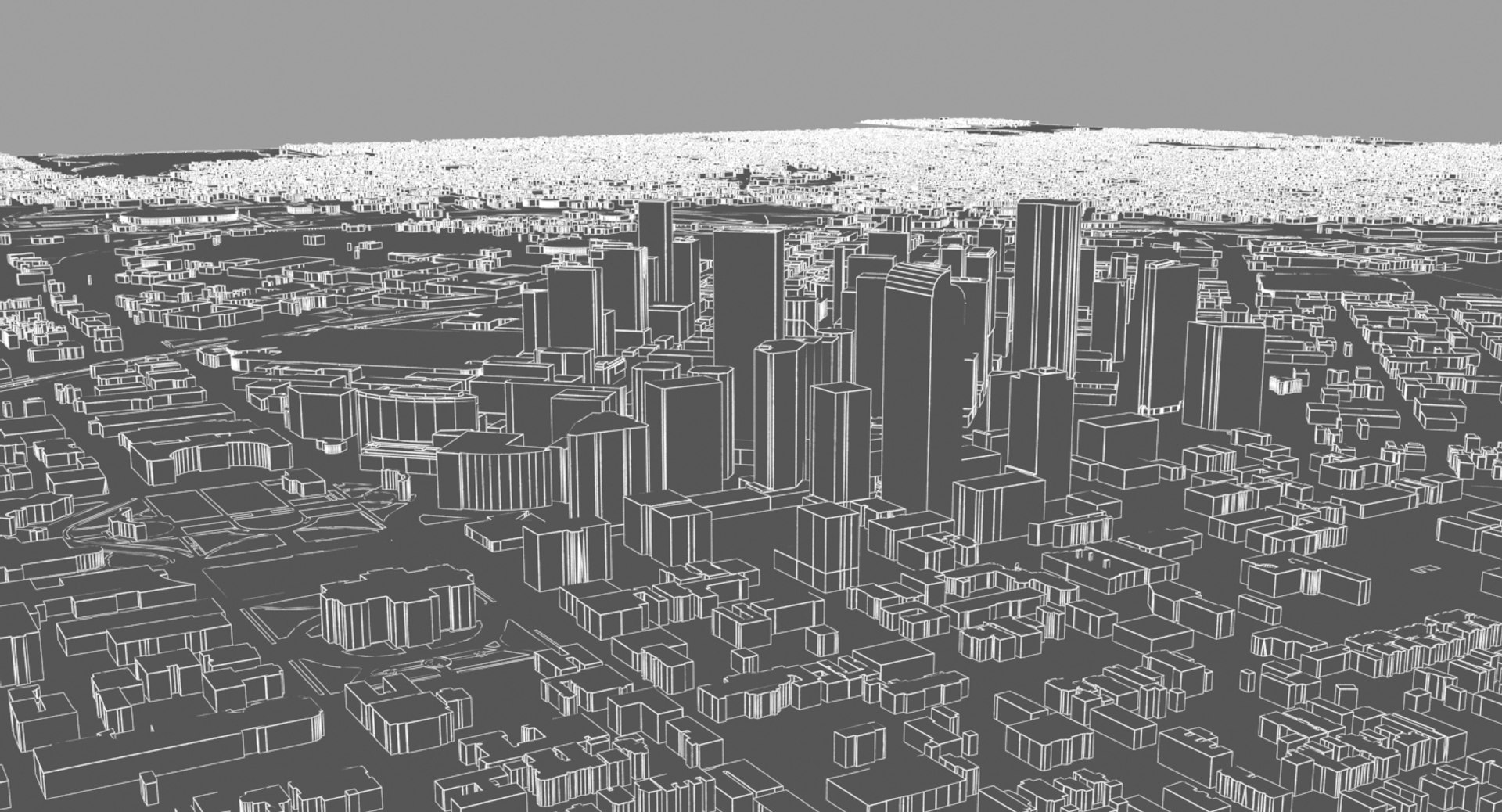 3d Model Denver Cityscape Build