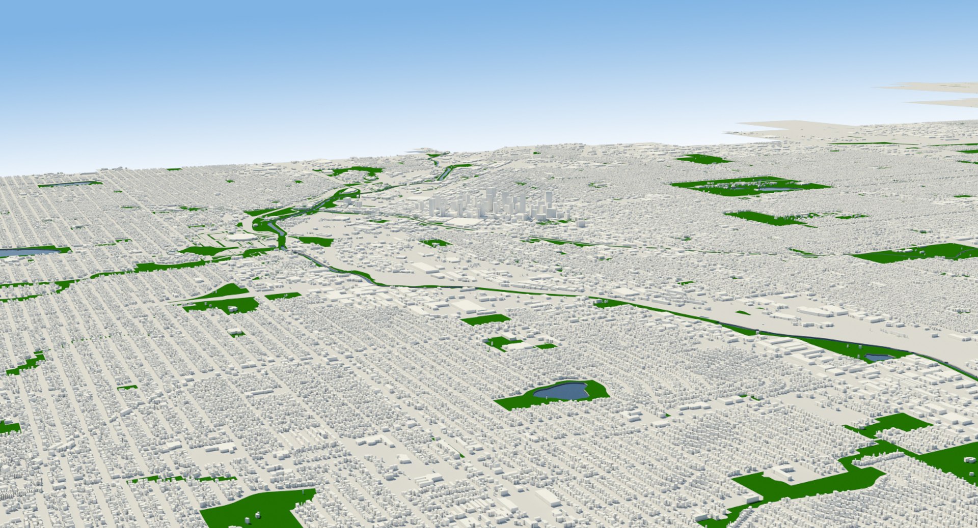 3d Model Denver Cityscape Build