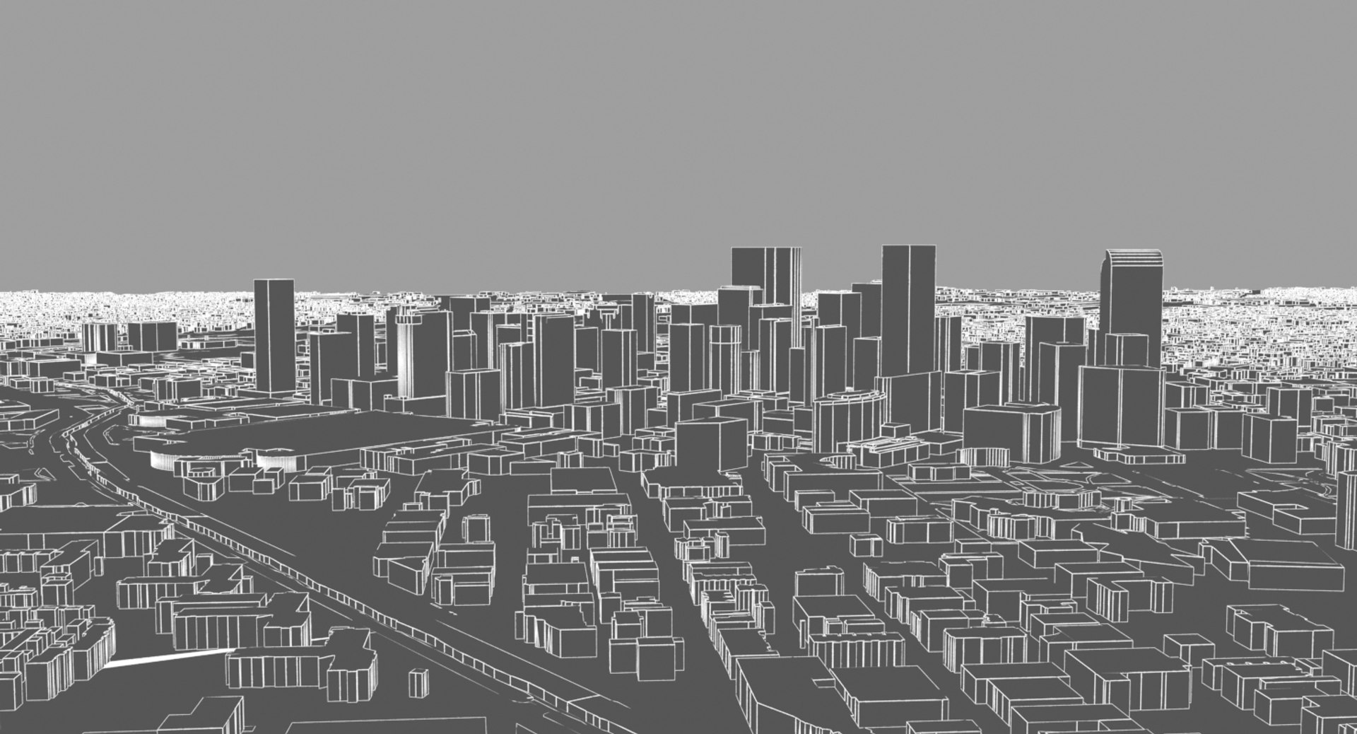 3d Model Denver Cityscape Build
