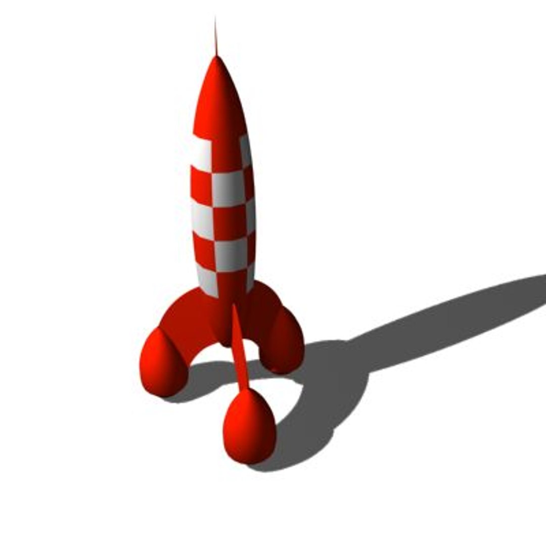 tintin rocket 3d model