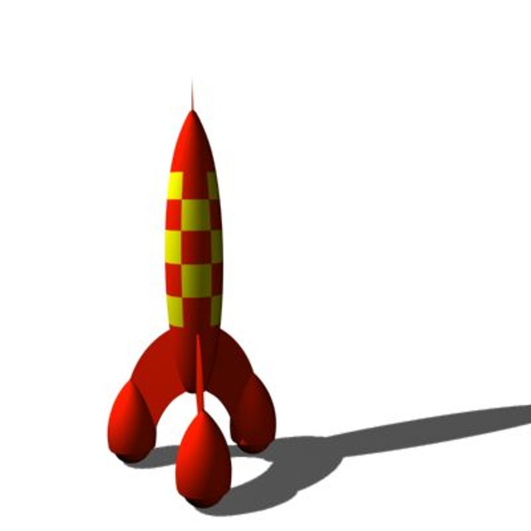 tintin rocket 3d model