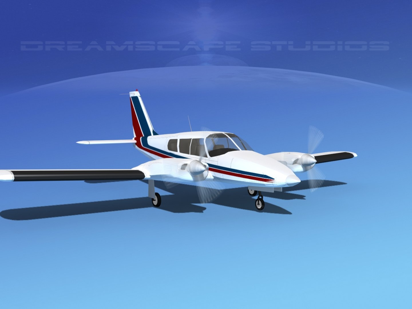 3d Propeller Pa-34 Seneca Model