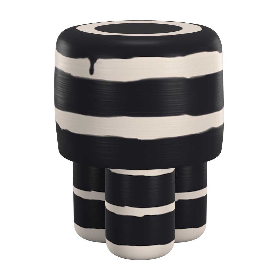 STRIPED MILKING STOOL 3D model - TurboSquid 2137948