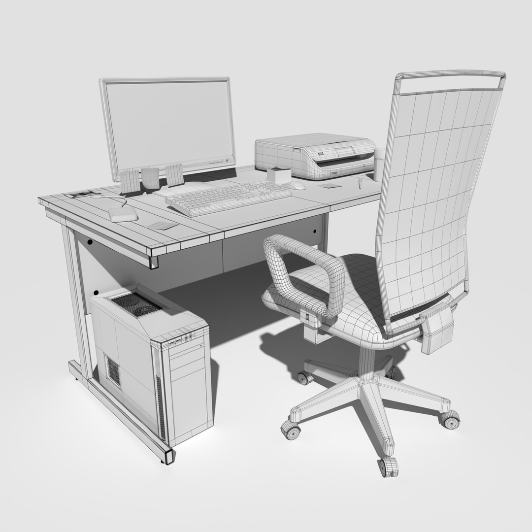 Workstation 3D model - TurboSquid 1701662