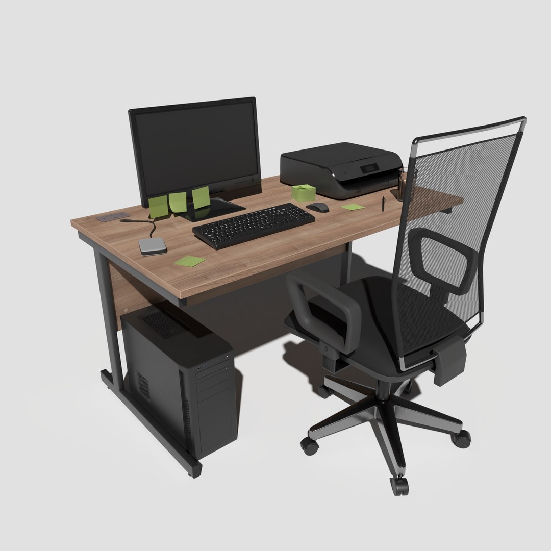 Workstation 3D model - TurboSquid 1701662