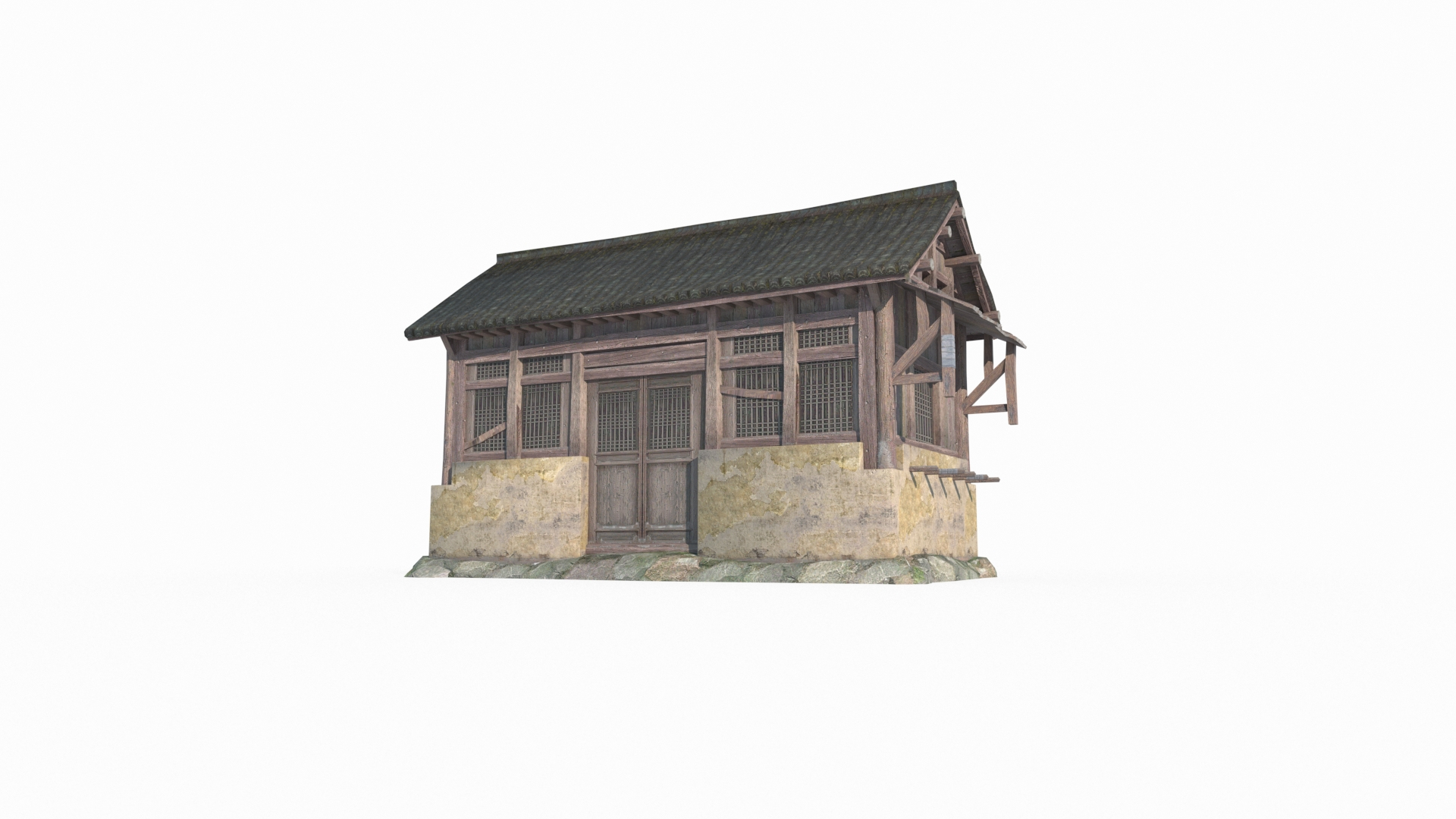 Ancient Asian Architecture Partial House 3D Model - TurboSquid 2109439