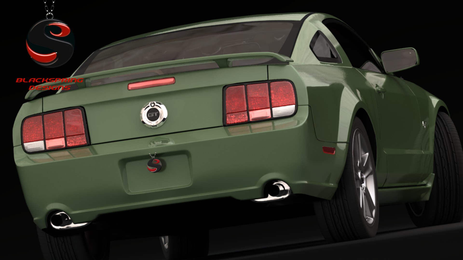 mustang gt 2005 3d obj