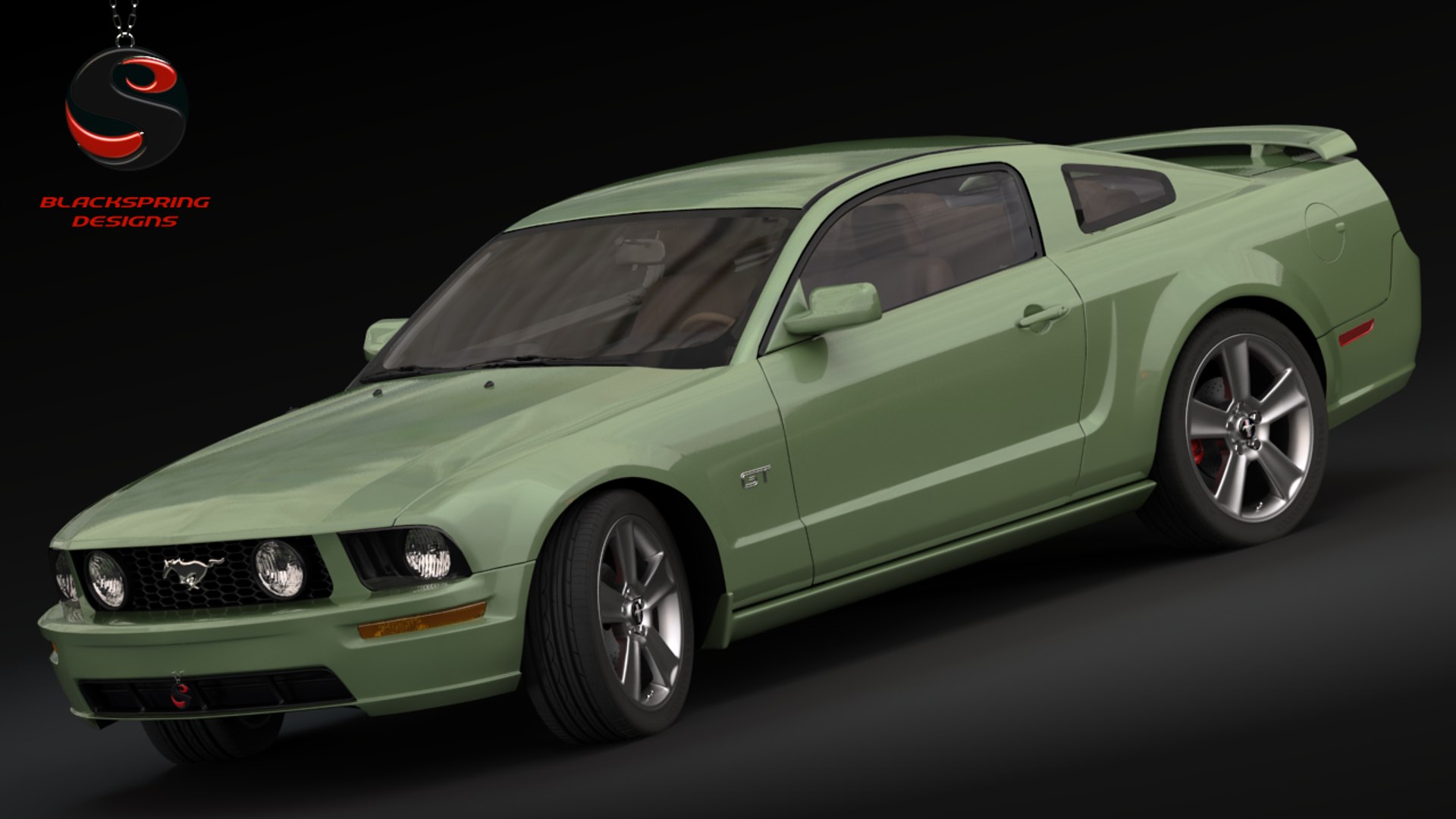 mustang gt 2005 3d obj