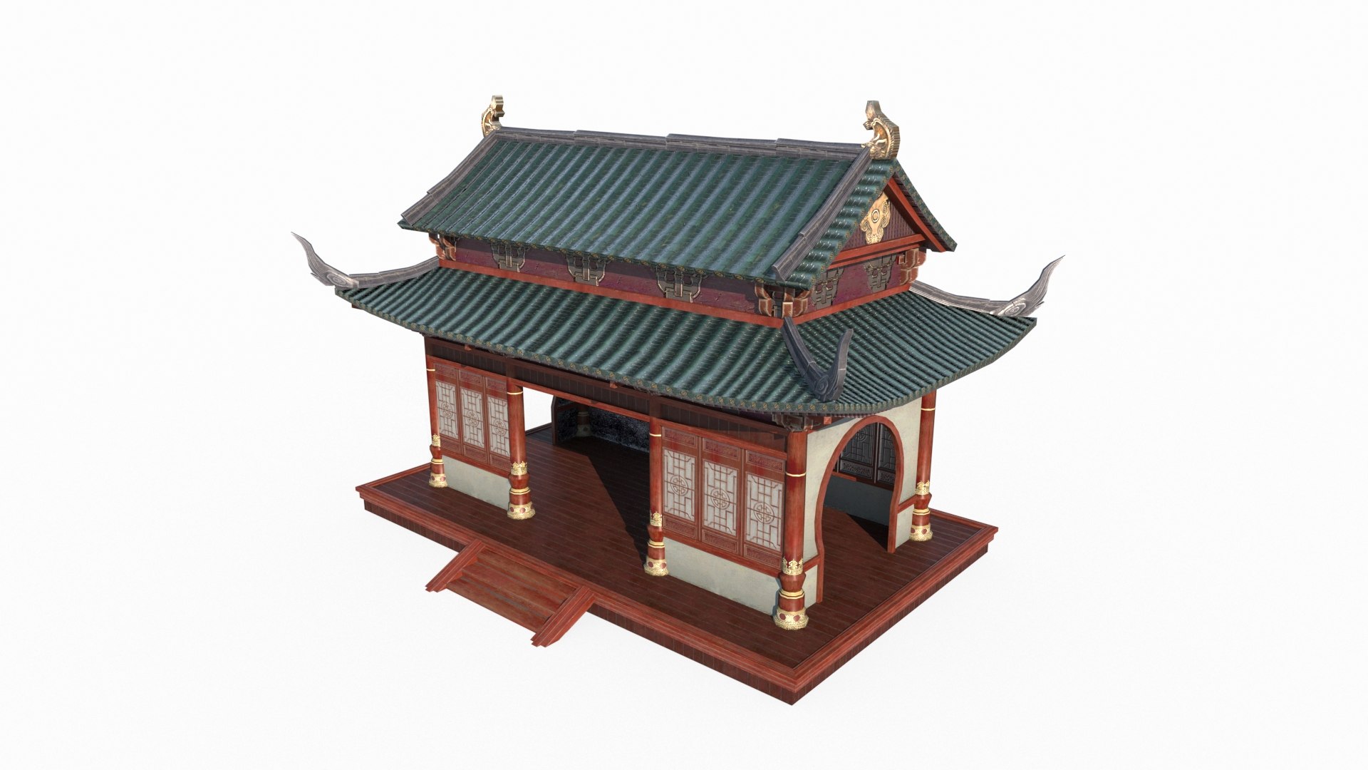 3D Asian Ancient Architecture Tea House Model - TurboSquid 2036938
