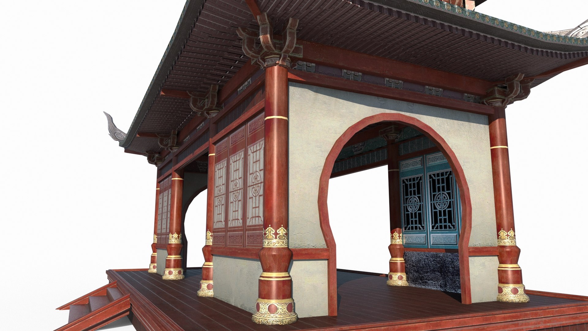3D Asian Ancient Architecture Tea House Model - TurboSquid 2036938
