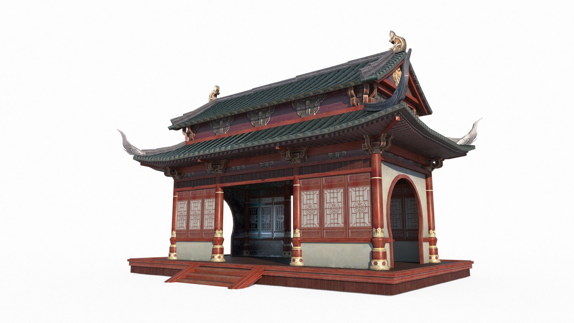 3D Asian Ancient Architecture Tea House Model - TurboSquid 2036938