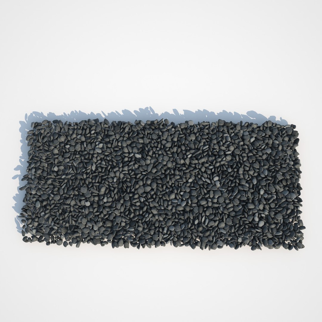 3d Black Grey Pebbles