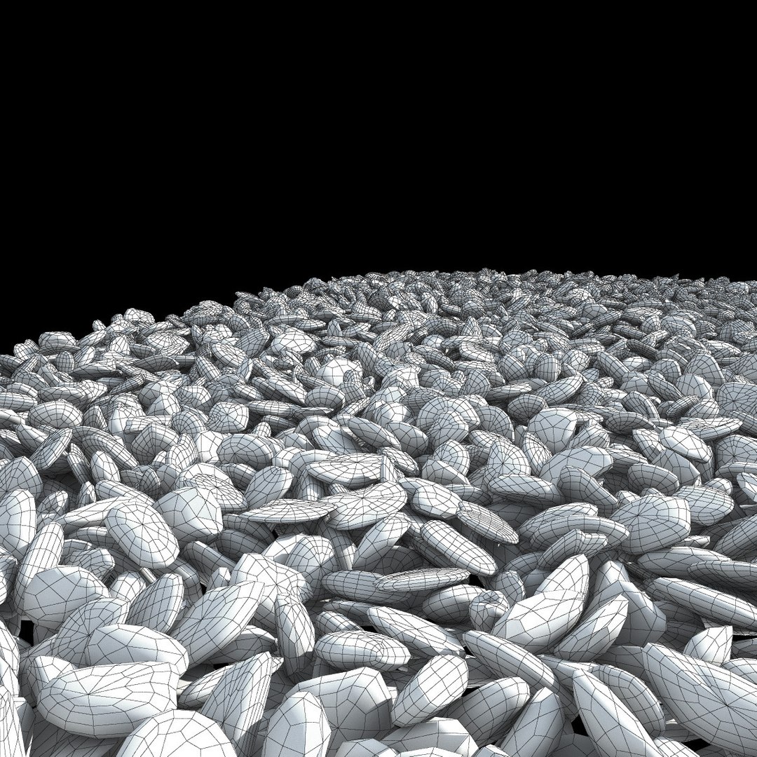 3d Black Grey Pebbles