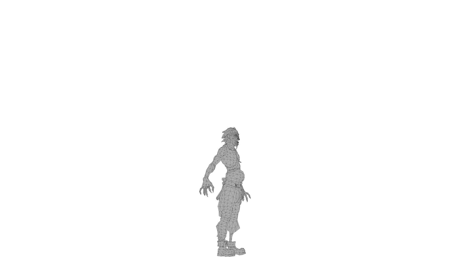 Mutant Zombie 3D Model Post Apocalyptic Horror Asset 3D Model ...