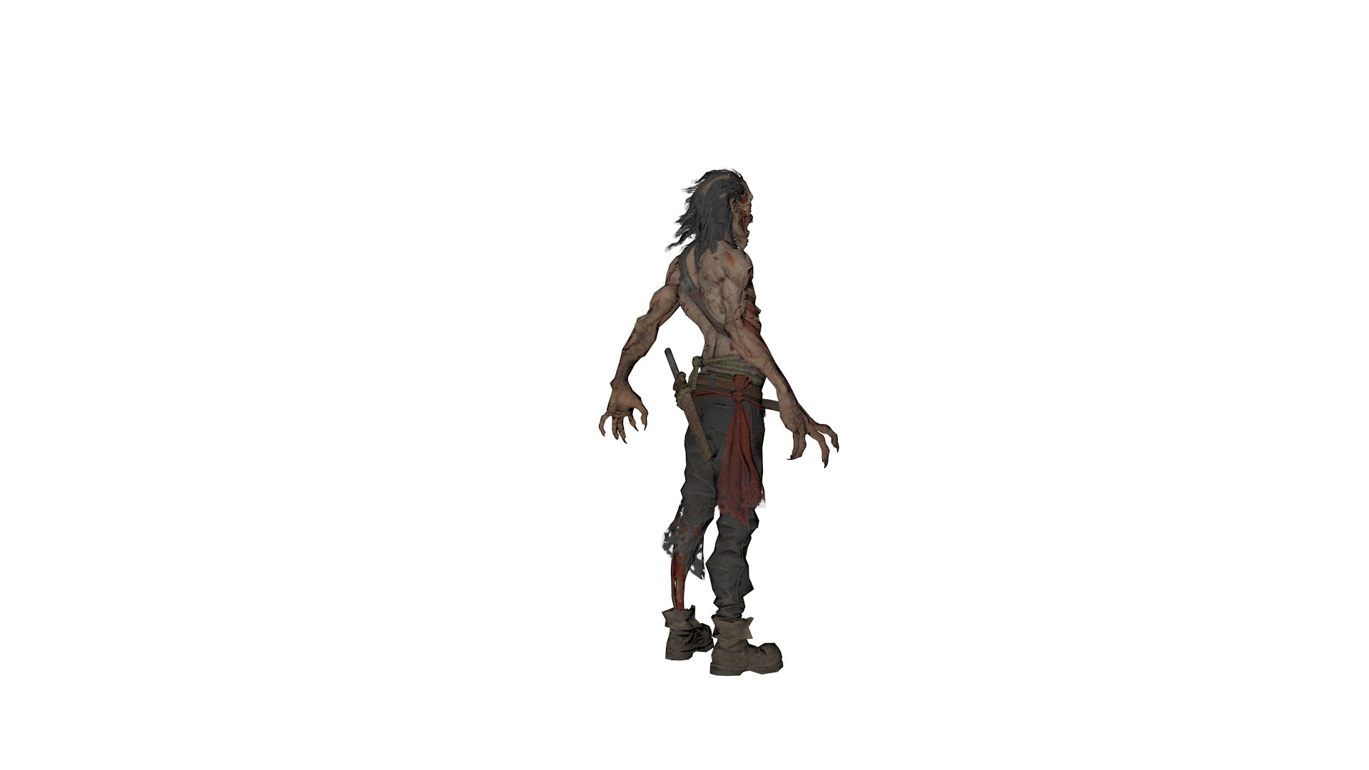 Mutant Zombie 3D Model Post Apocalyptic Horror Asset 3D Model ...