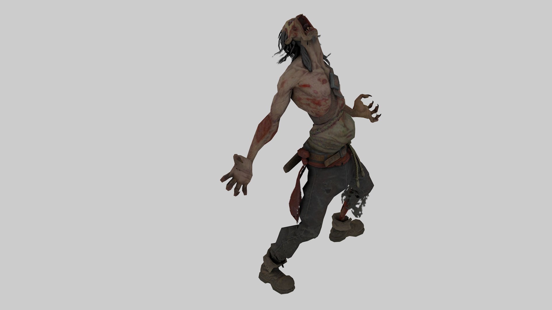 Mutant Zombie 3D Model Post Apocalyptic Horror Asset 3D Model ...