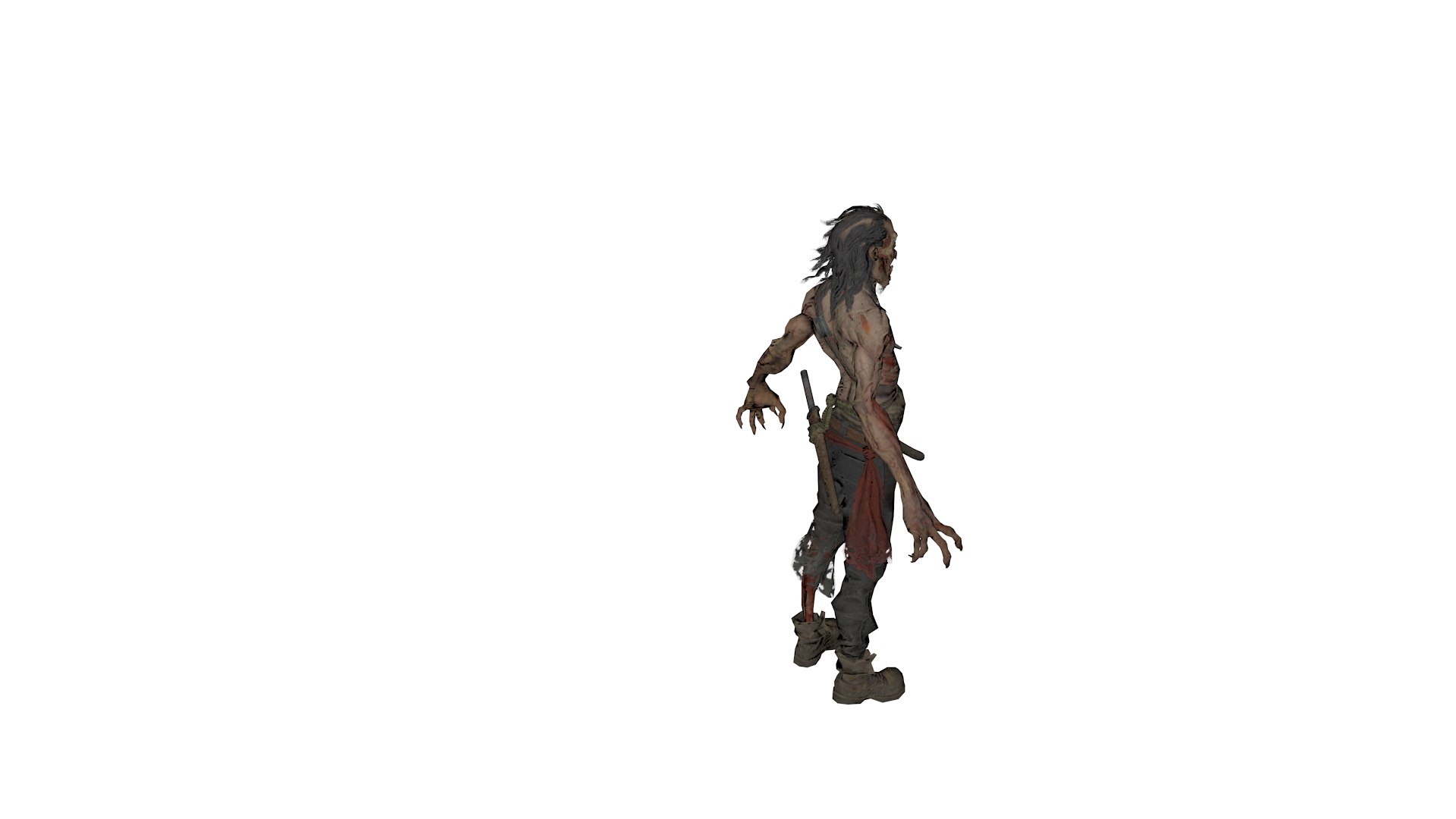 Mutant Zombie 3D Model Post Apocalyptic Horror Asset 3D Model ...