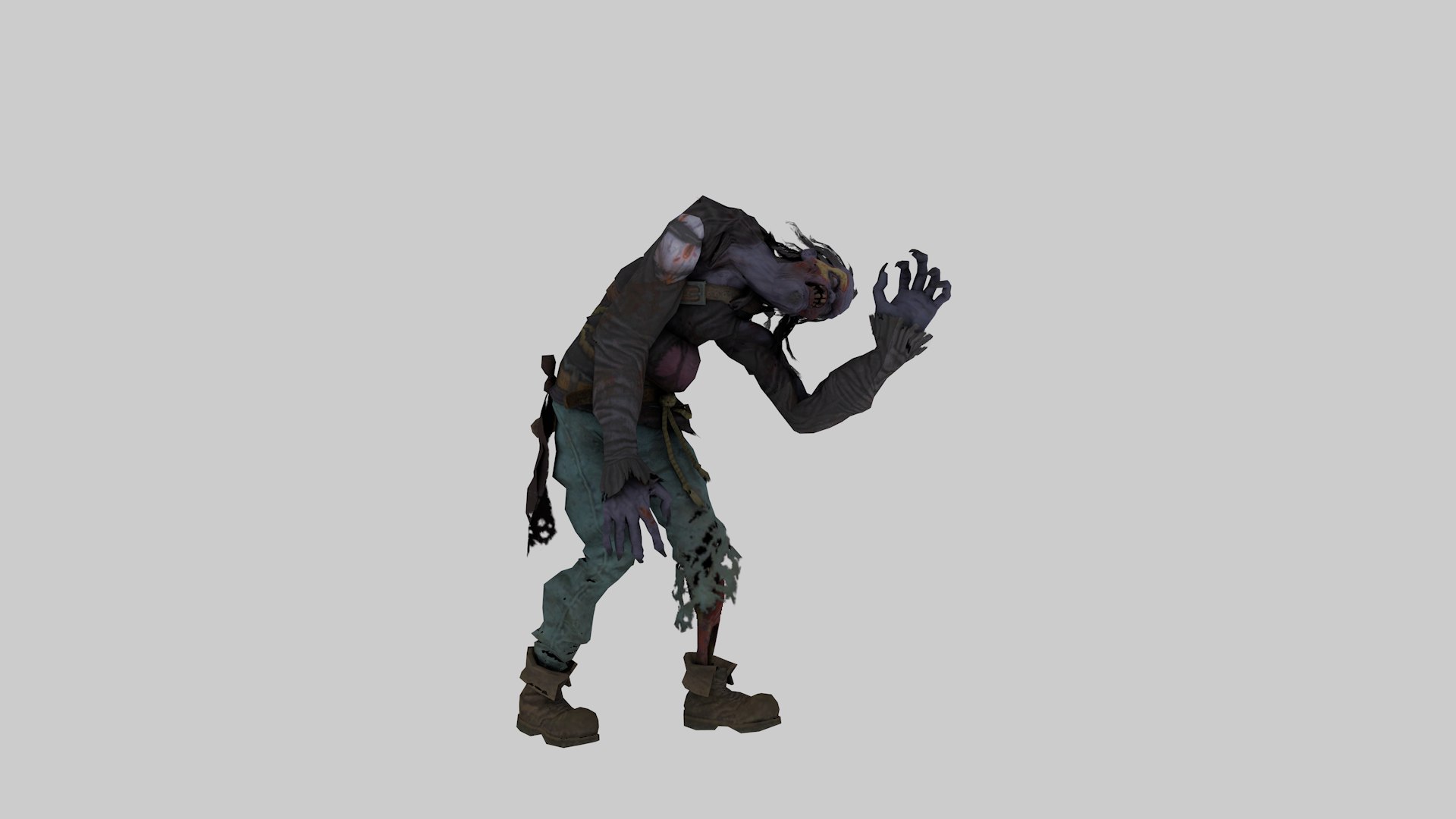 Mutant Zombie 3D Model Post Apocalyptic Horror Asset 3D Model ...