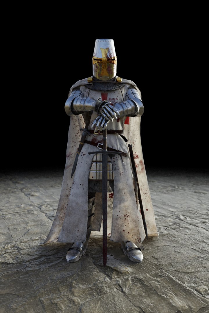 3D Templar Knight - TurboSquid 1431552
