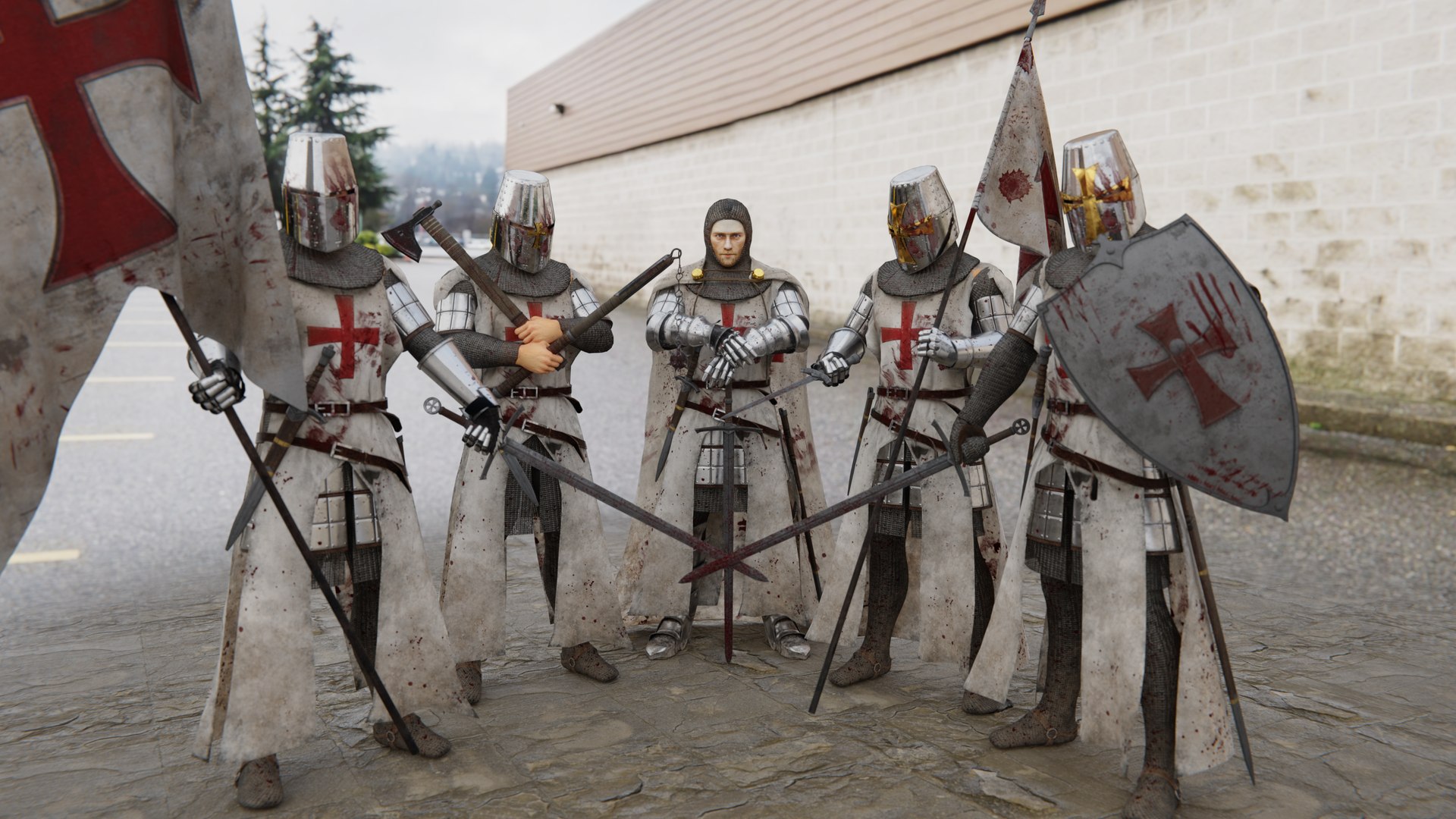 3D templar knight - TurboSquid 1431552