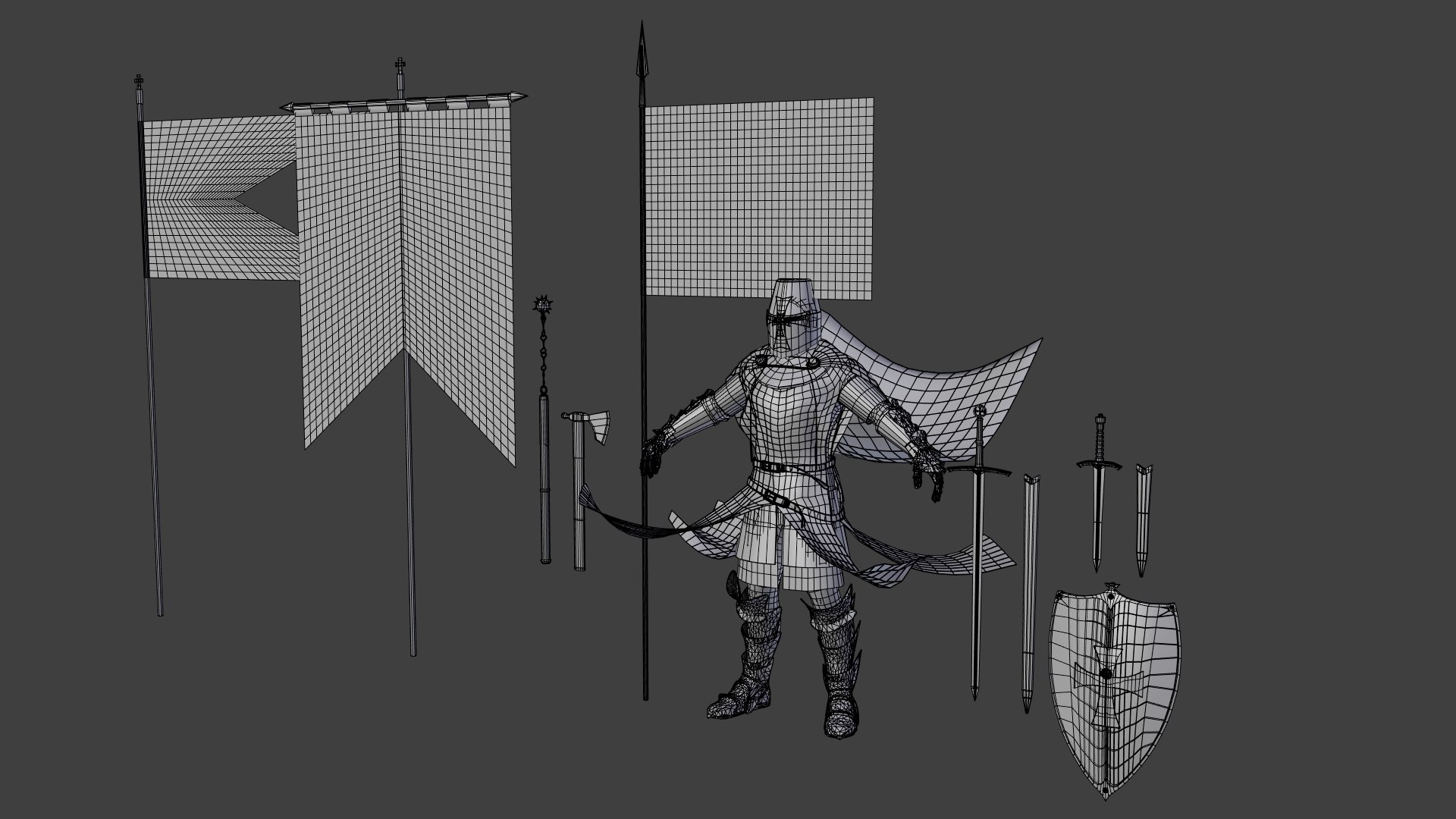 3D templar knight - TurboSquid 1431552